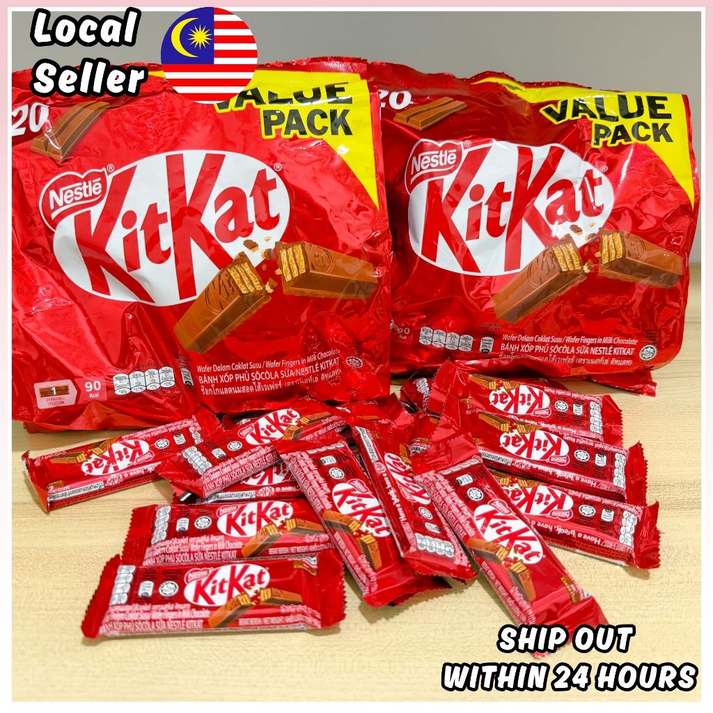 NESTLÉ Kitkat Milk Chocolate Value Pack 17g x 20packs | Cokat Kitkat ...