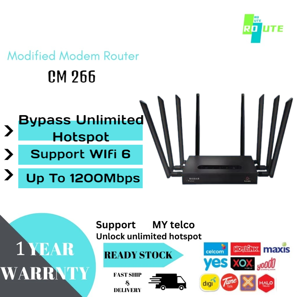 WiFi6 Modified Modem 4G Sim Card Unlimited Data Hotspot Wireless Router ...
