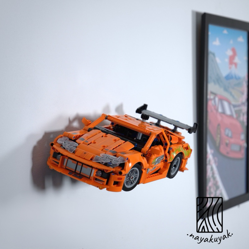 Wall Mount for Lego Technic Fast and Furious Toyota Supra MK4 [42204 ...