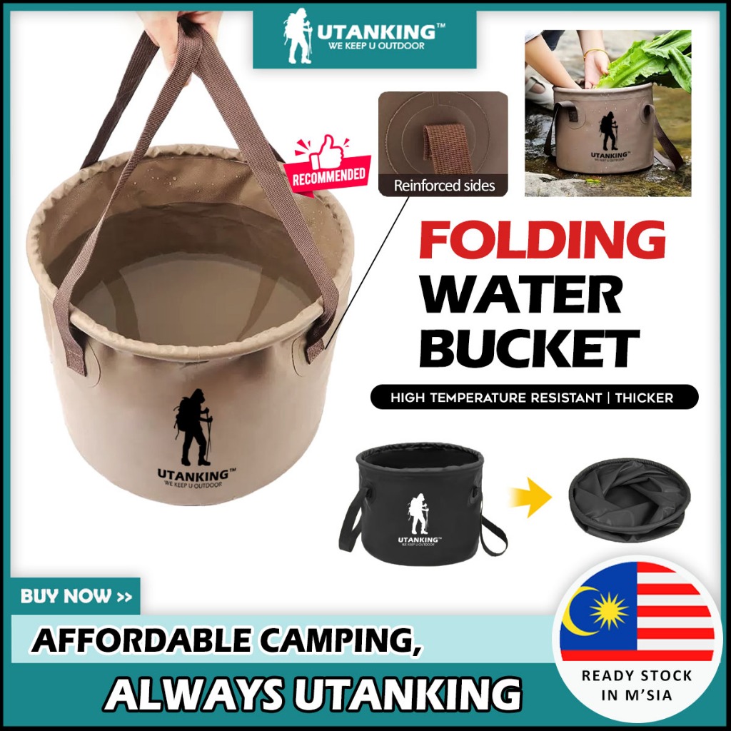 UtanKingTM Baldi Air Lipat Folding Water Bucket PVC Camping Storage ...