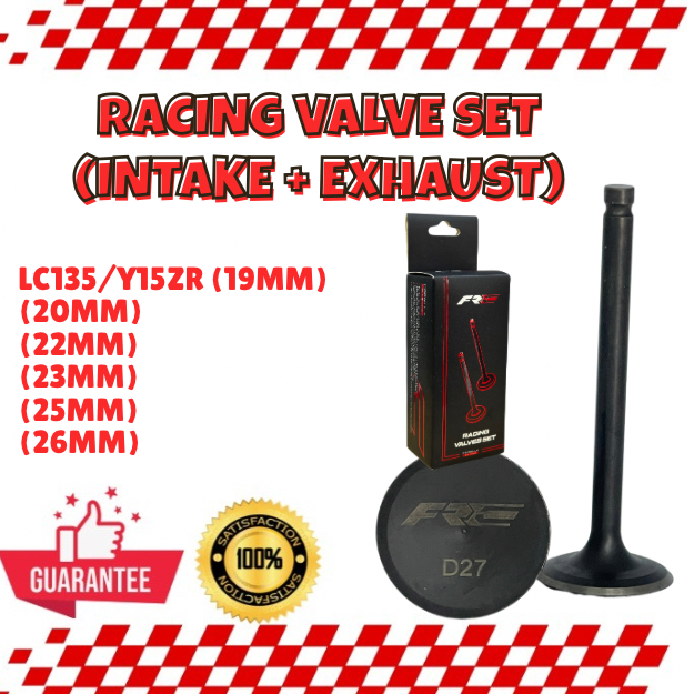 100 RACING VALVE SET INTAKE+EXHAUST LC135/Y15ZR 19MM/20MM/22MM/23MM ...