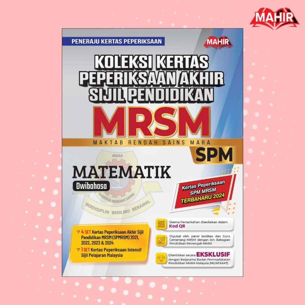 [MAHIR] MRSM SPM Mathematics 2025 Mathematics Certificate of Final ...