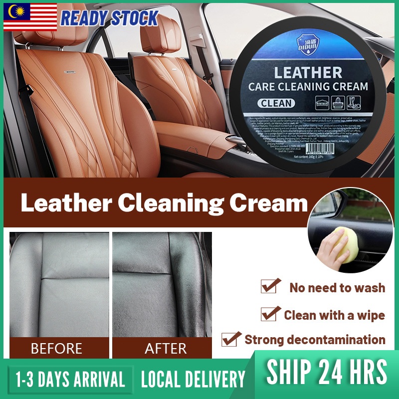 Car Leather Care Cleaning Cream 160g Remove Stain Polish Brightening ...