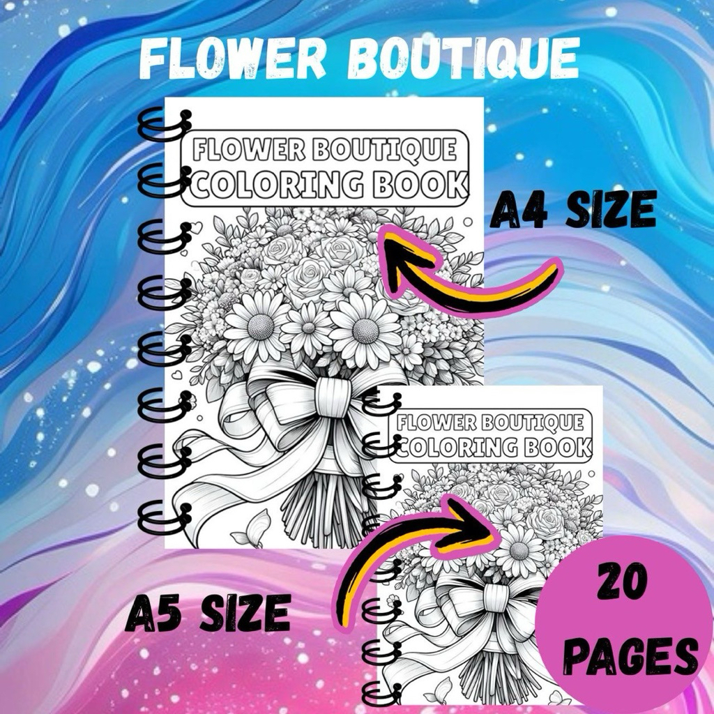 FLOWER BOUTIQUE – Coloring Books For Children, Teenagers & Adults ...
