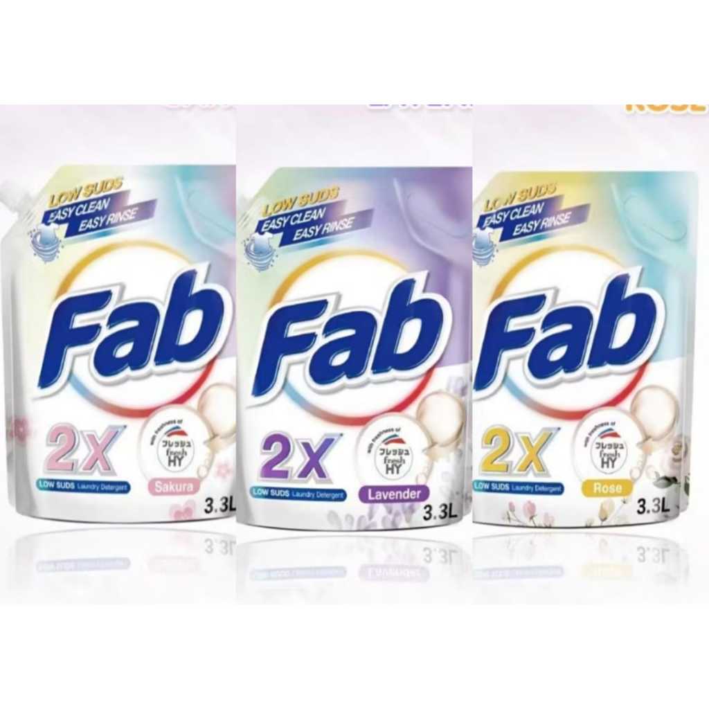 Fab 2x Low Suds Laundry Detergent 3.3L Refill | Shopee Singapore