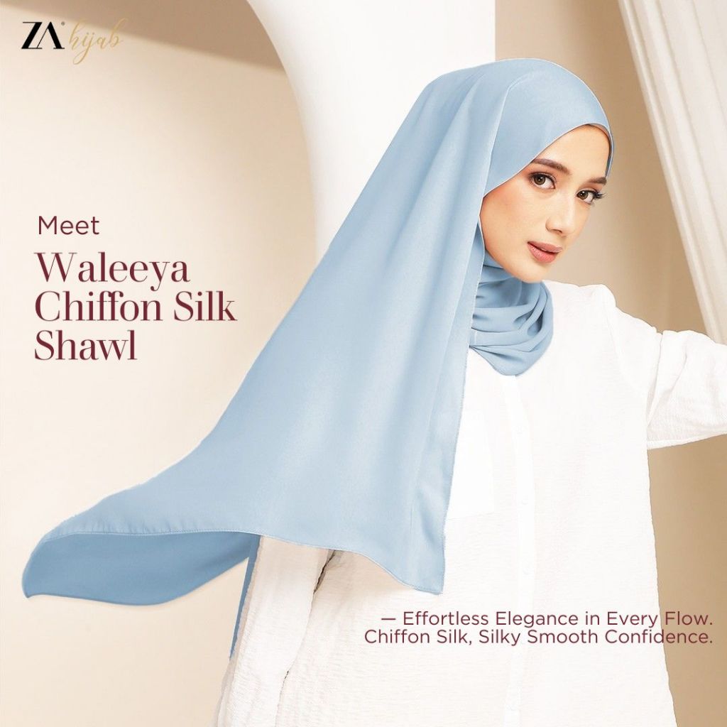 ZOE ARISAH TUDUNG SHAWL CHIFFON SILK 1.8M Plain Matchy 2025 Hijab ...
