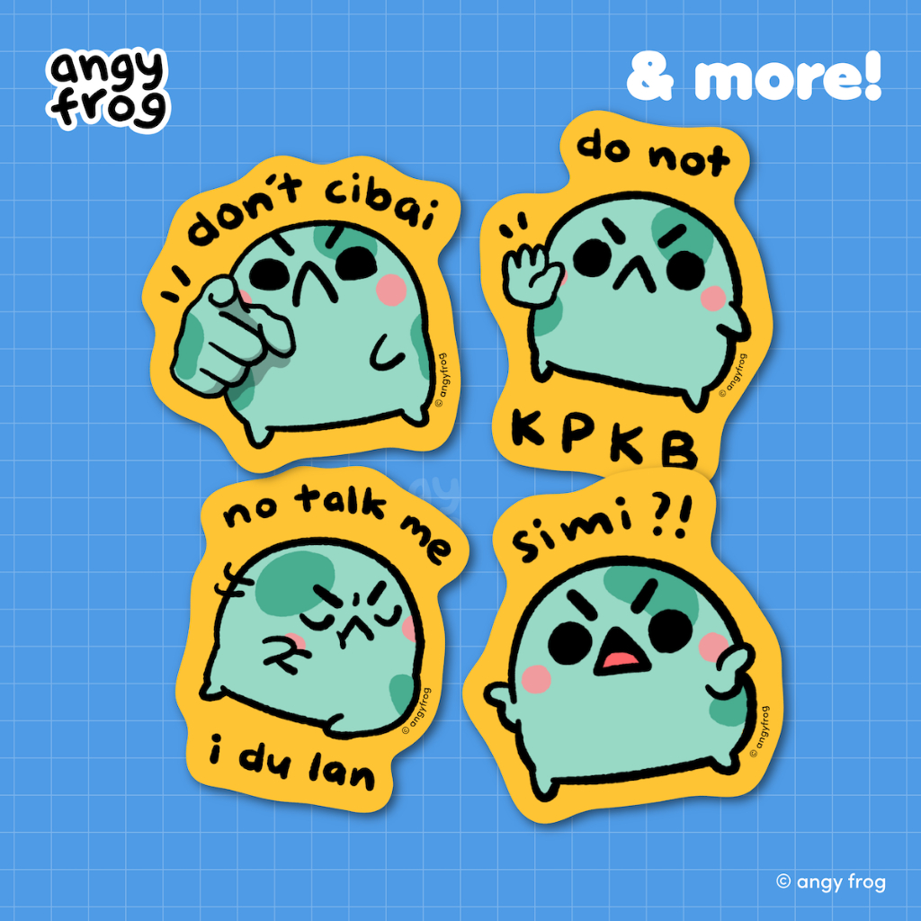 Angy Frog | Dialects stickers (1 pc) | Shopee Singapore