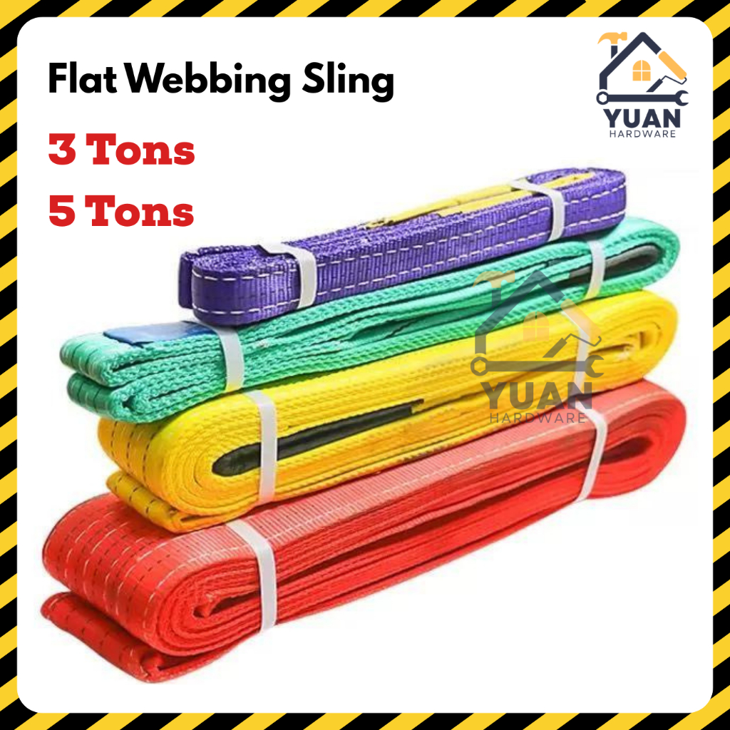 Heavy Duty Flat Webbing Sling 3 Ton 5 Ton Lifting Sling Towing Belt ...