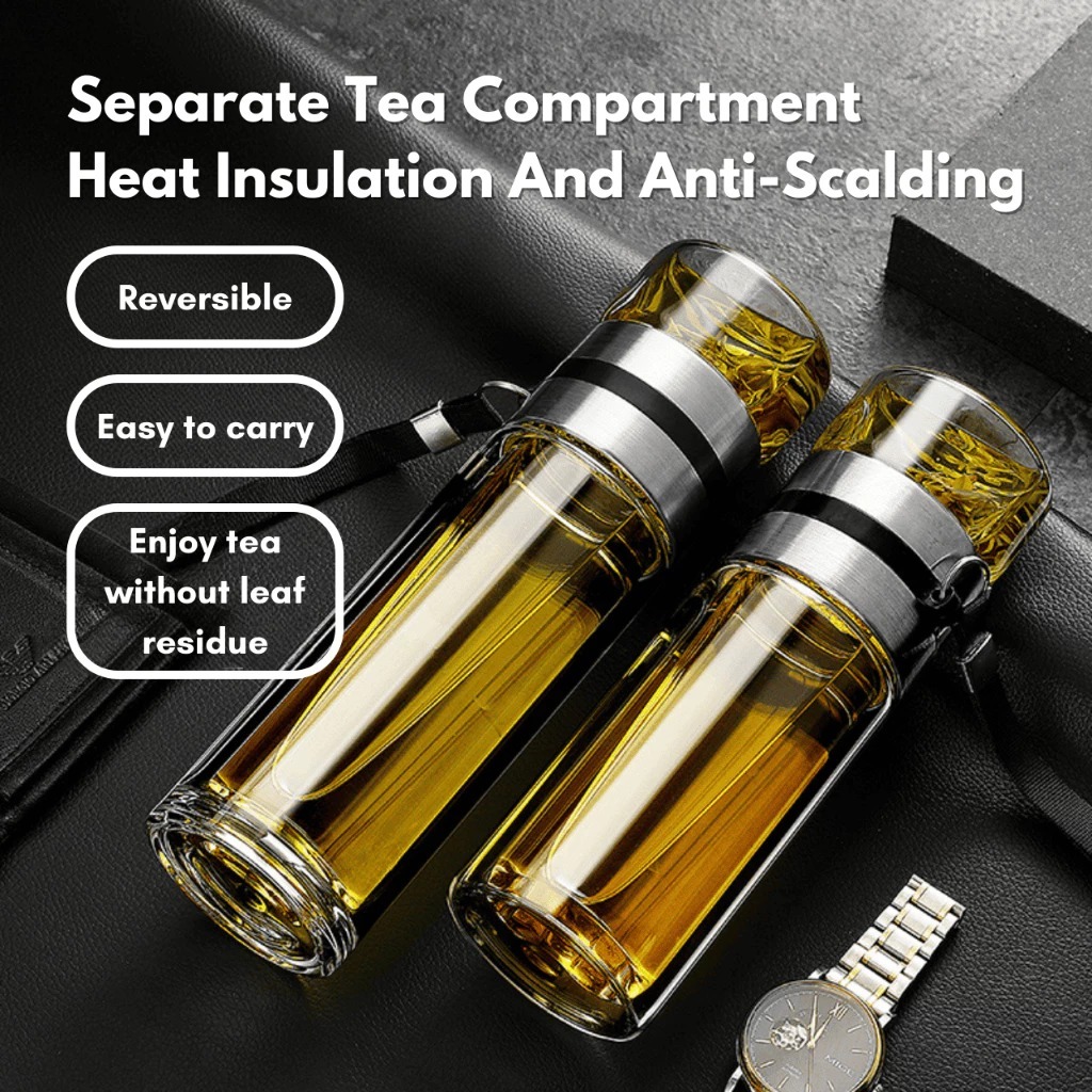 450ML TEA FILTER THERMOS BOTTLE/STAINLESS STEEL VACUUM FLASK/TEMPERED ...