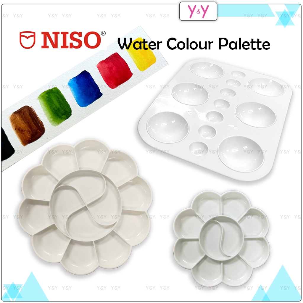 Niso White Water Colour Palette / Water Color Plate / Watercolor ...