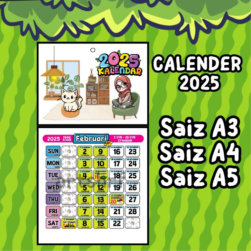 Wall Kalender 2025 Kalender Kuda Planner Kalender | Shopee Singapore
