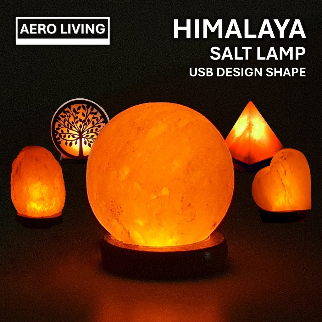 (USB Version) Shape Design Himalayan Salt Lamp Lampu Garam Bukit ...