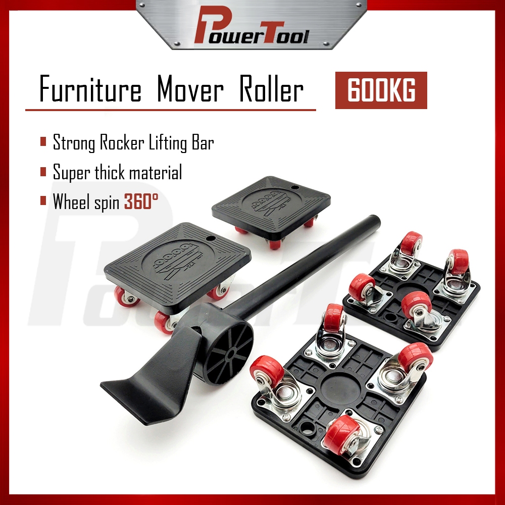 5 Pack 1200 lb Heavy Duty Furniture Mover Moving Tool Set 360 Swivel ...