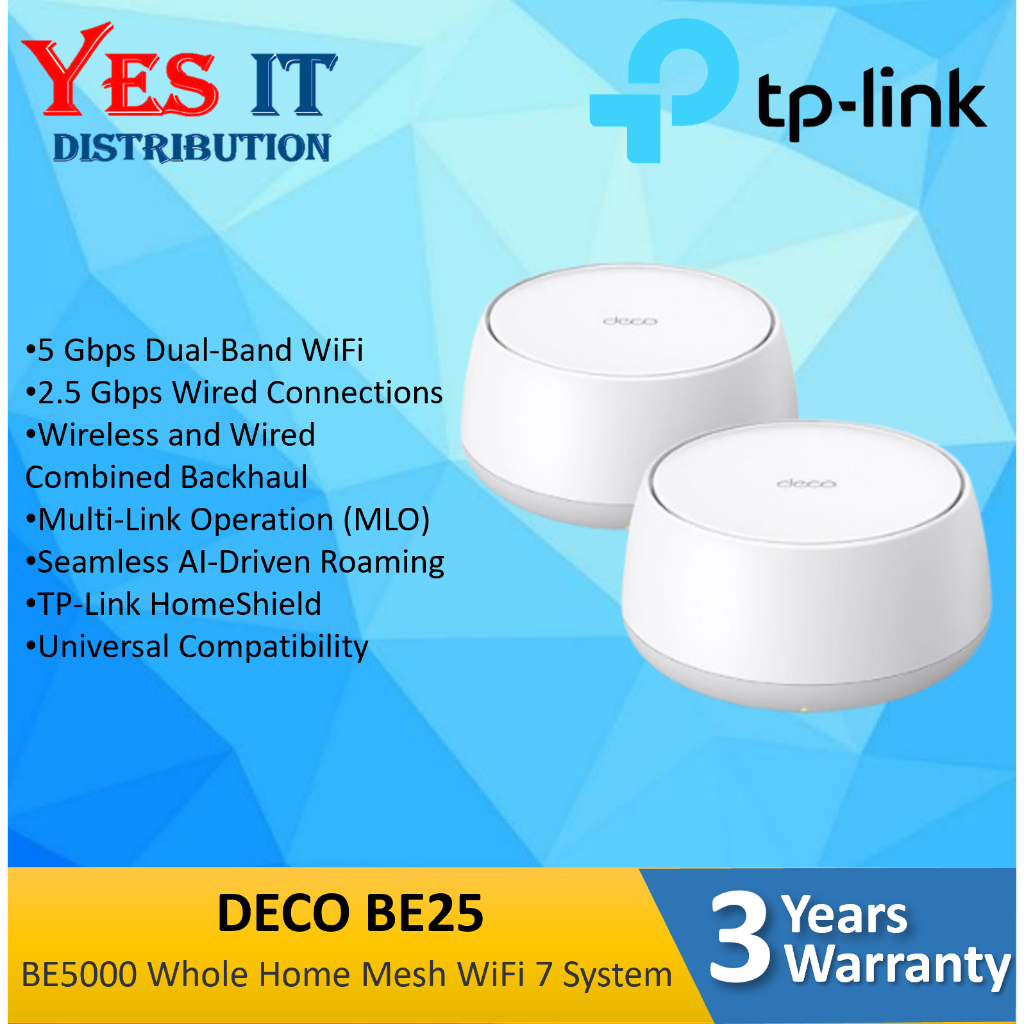 TP-LINK Deco BE25 / Deco BE550 / Deco BE65 BE11000 WHOLE HOME MESH WIFI ...