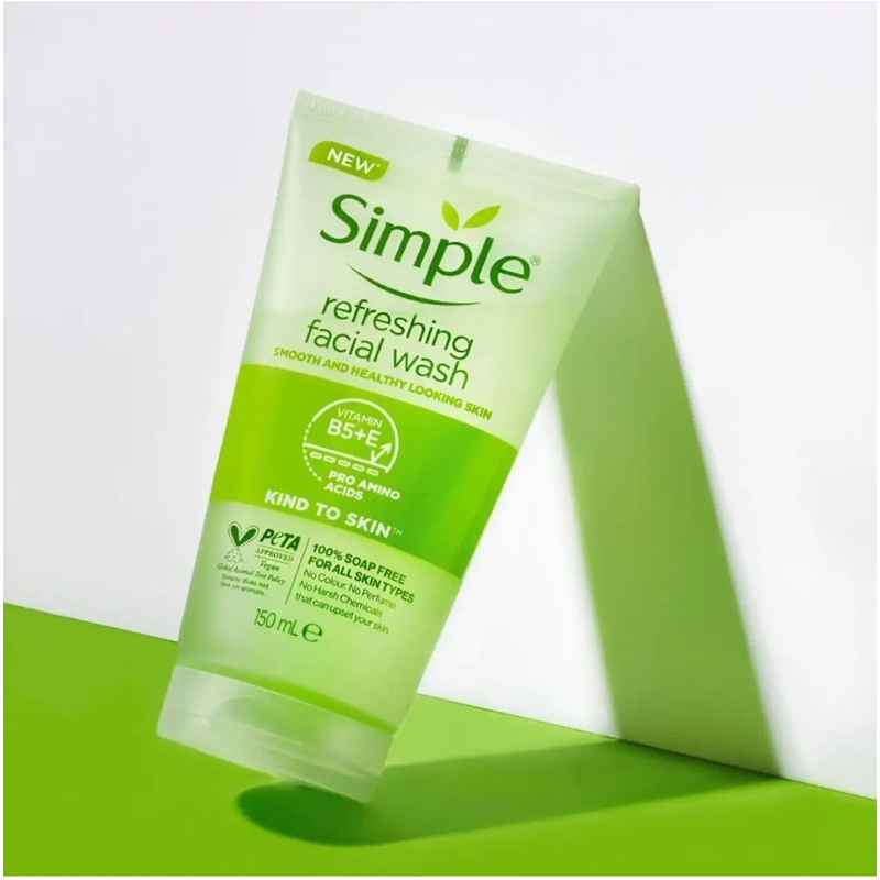 Simple Refreshing Facial Wash Smooth And Healthy Skin 150ml | Shopee ...
