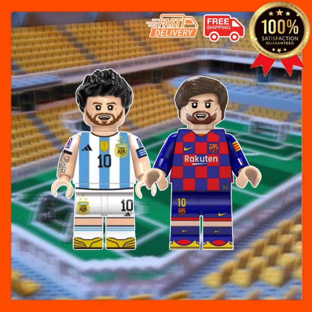 football minifigures player soccer lionel messi building blocks mini ...