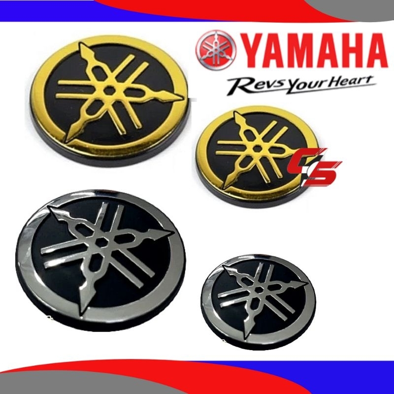 YAMAHA Logo Emblem GOLD & SILVER Y15ZR LC135 | Shopee Singapore