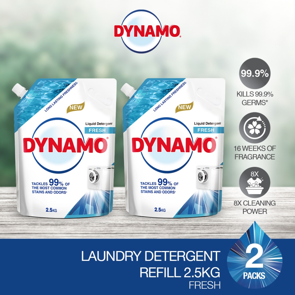 DYNAMO Laundry Detergent Fresh Refill (2.5kg) [Twin Pack] | Shopee ...