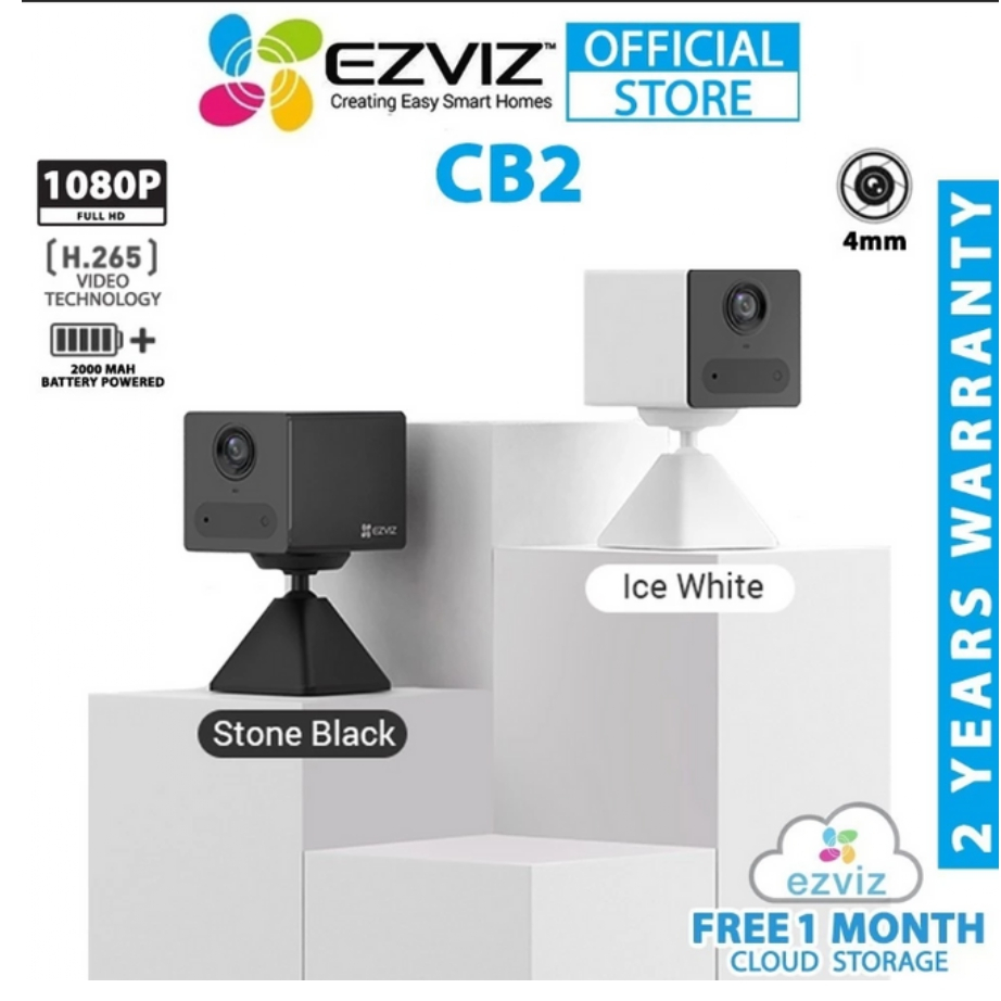 Ezviz CB2 / BC2 / CB1 Mini Battery Powered Rechargeable Wireless WiFi ...