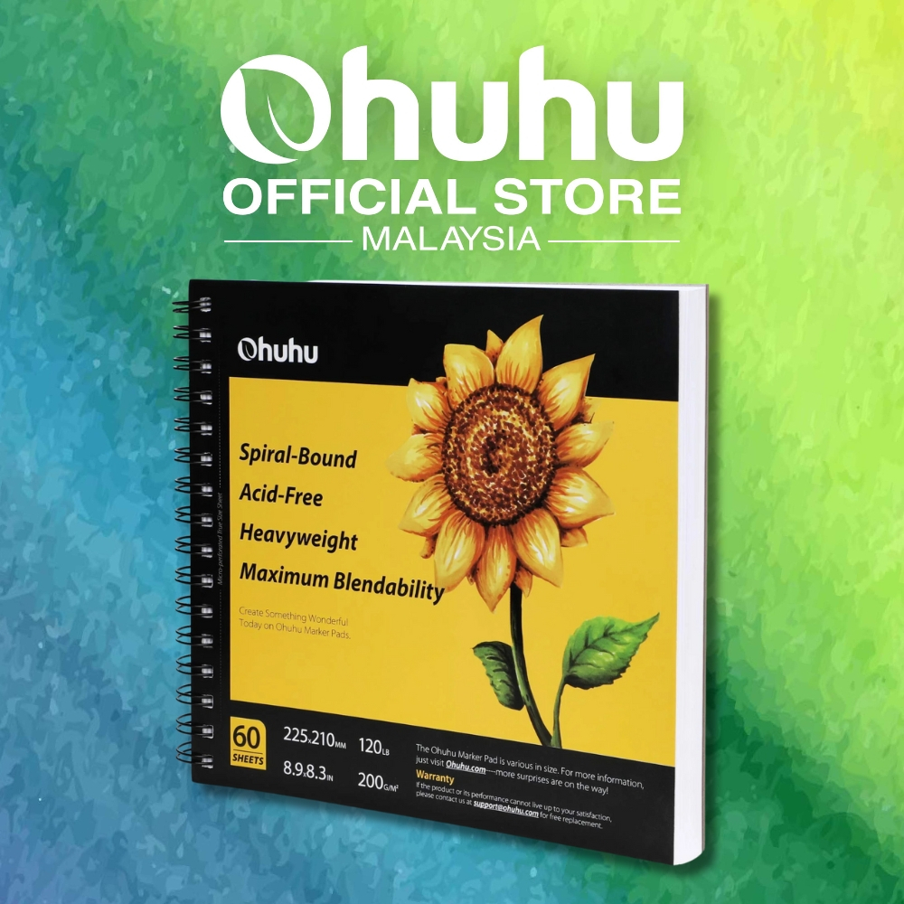 Ohuhu Marker Pads Art Sketchbook - Large Paper Size (120LB/200 GSM ...