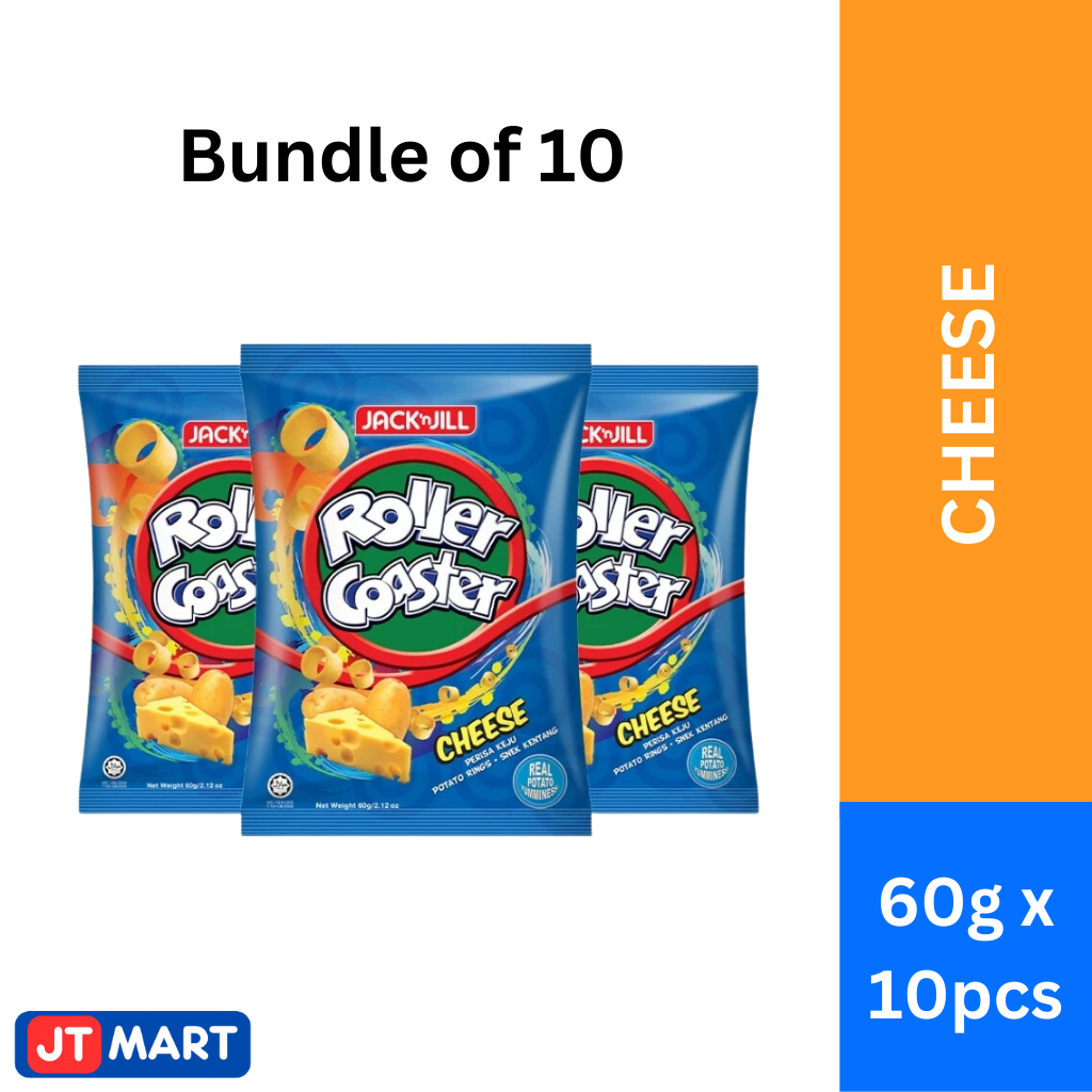 Jack 'n Jill Roller Coaster Bundle of 10 - Cheese (60g x 10pcs ...
