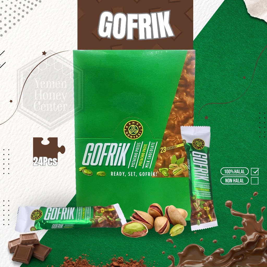 Gofrik Milk Chocolate Pistachio Pieces 24pcs | Shopee Singapore