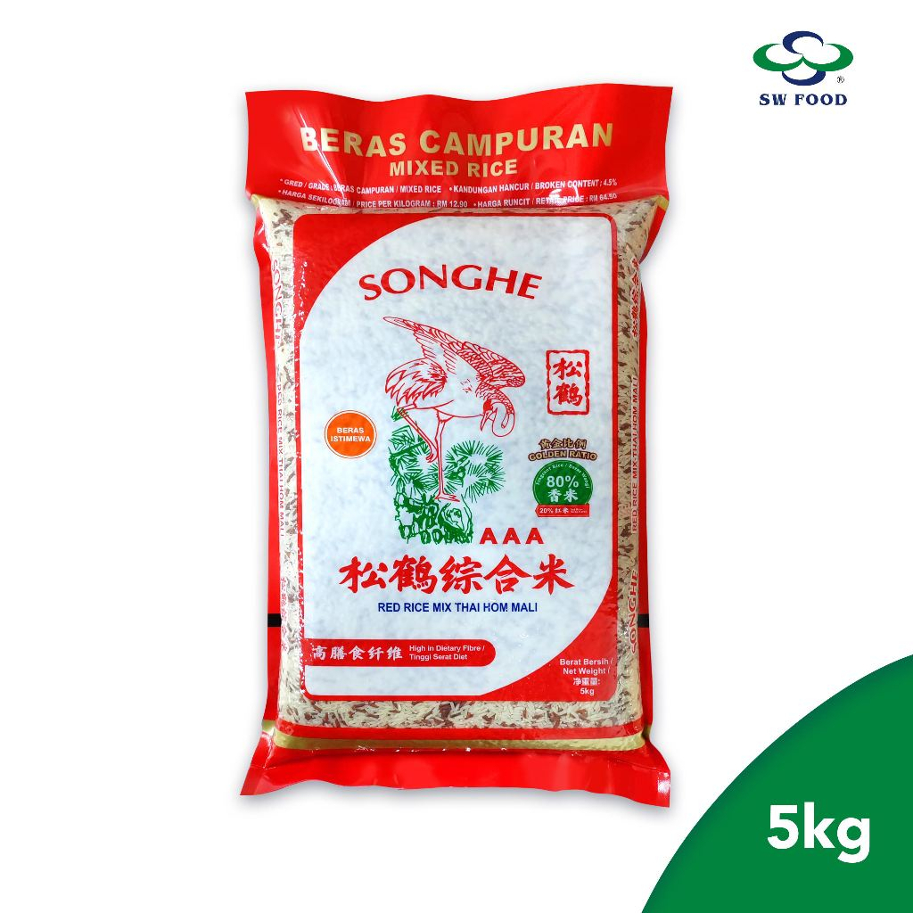 Songhe Mixed Rice (Fragrant rice + Red Rice) 5kg | Shopee Singapore