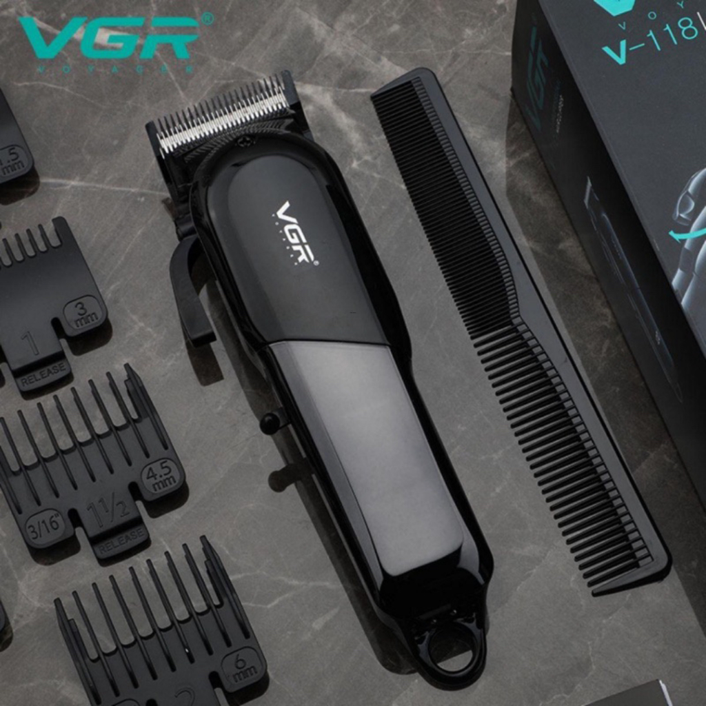 VGR V - 118 Professional Hair Clipper Trimmer Mens Electric Haircut Machine USB Charging Barber ...