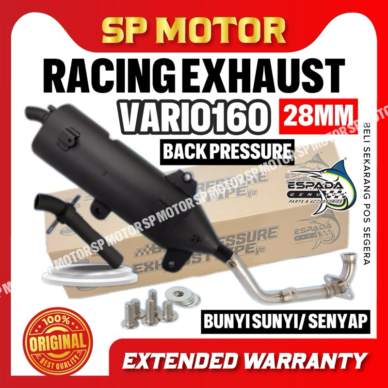 HONDA VARIO160 VARIO 160 RACING EXHAUST PIPE 28MM BACK PRESSURE PIPE ...