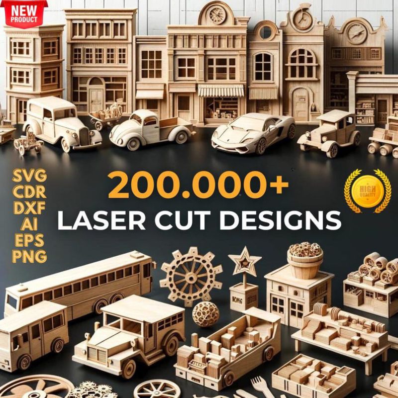 Laser cut files mega Bundle, 200K files 3D 2D, Laser cut designs, CNC ...