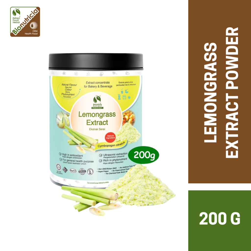 Bionutricia Lemongrass Extract Powder | Natural Flavor & Color (200 ...