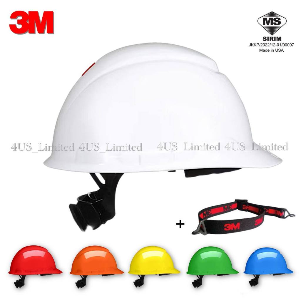 3M H-701SFR-UV 3M Safety Helmet Short Brim Hard Hat / 4-Point ...