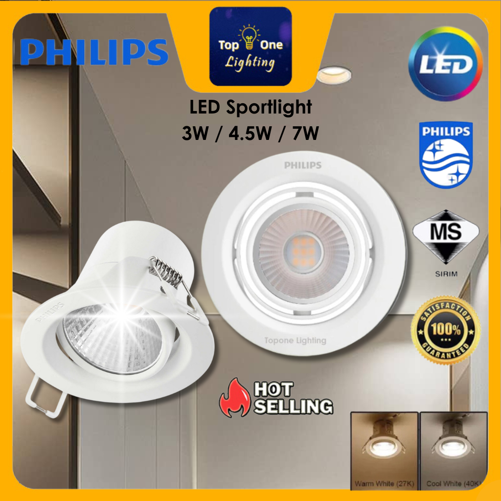 Philips LED Eyeball 59751 Kyanite 3W 59556 Pameron 070 7W DIM 59776 ...