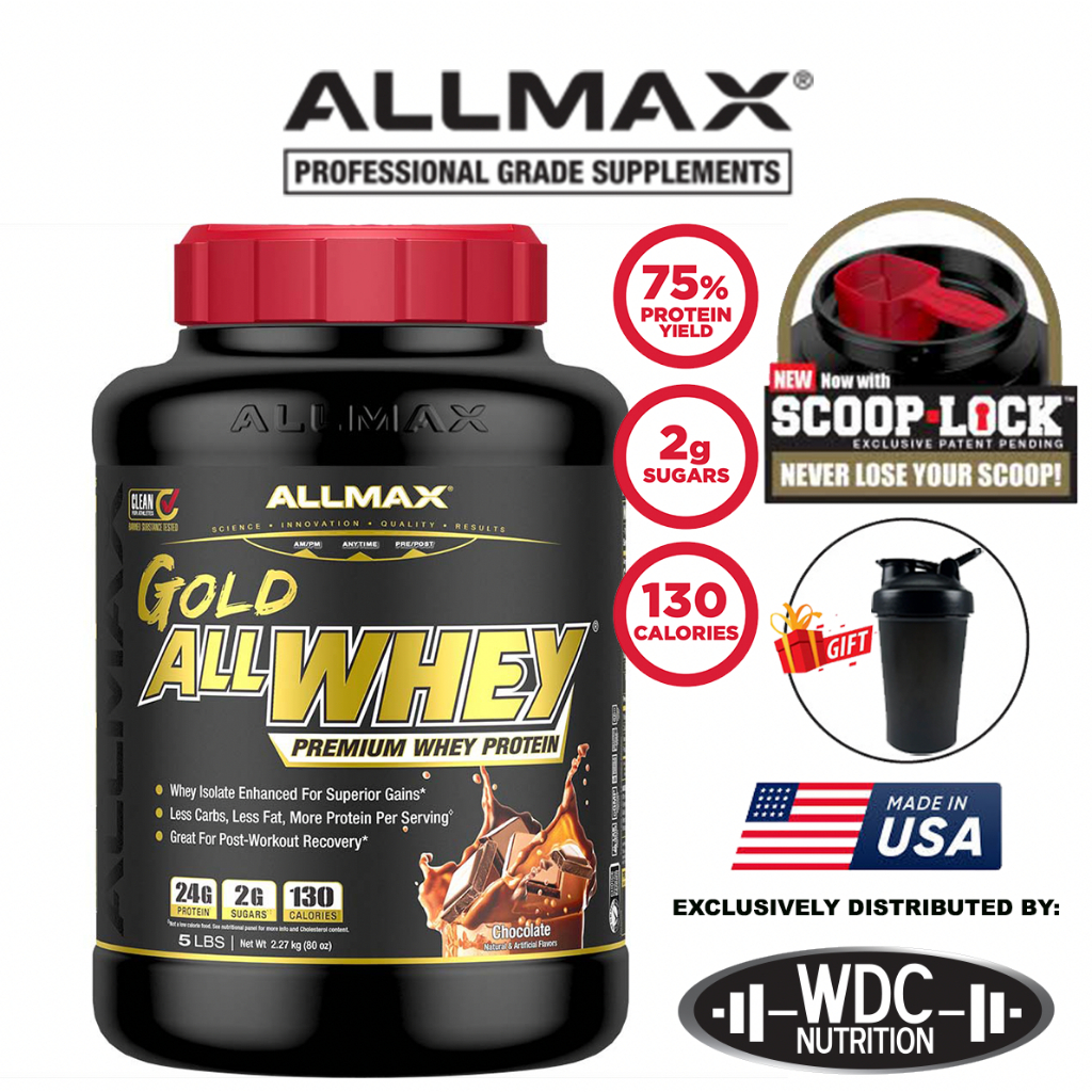 All Max Nutrition All Whey Gold 100% Whey Protein (5lbs) -Whey Isolate ...