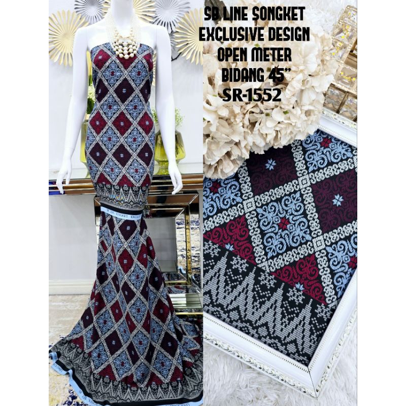 Kain Pasang SB Line Cork Songket Baru Sampai Unique Design | Shopee ...