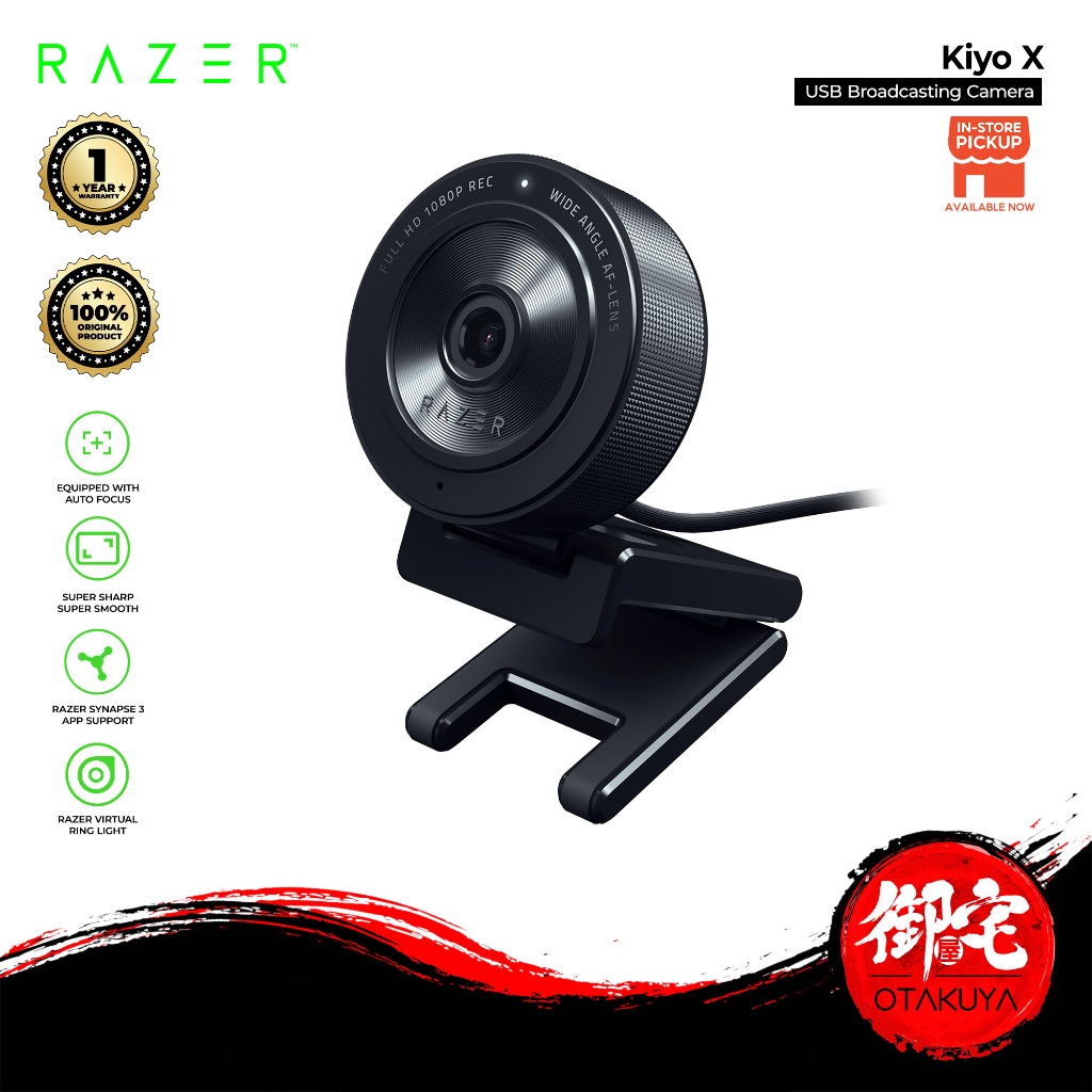 RAZER Kiyo X USB Broadcasting Camera Full HD Streaming Webcam (1 Year ...