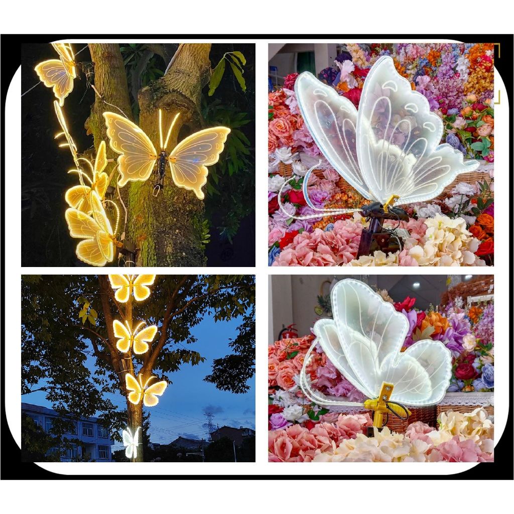 Fly 3D LED Butterfly Lamp for Wedding House Decoration | Lampu Rama ...