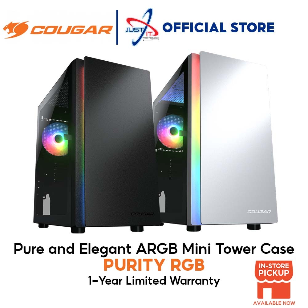 COUGAR PURITY RGB M-ATX PC CASE / CASING - BLACK | Shopee Singapore
