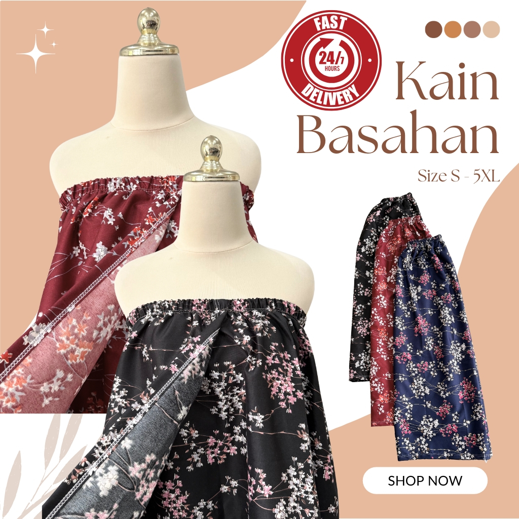 Kain Basahan Moden / Kain Kemban / Bathrobe / Instant Shower Skirt ...