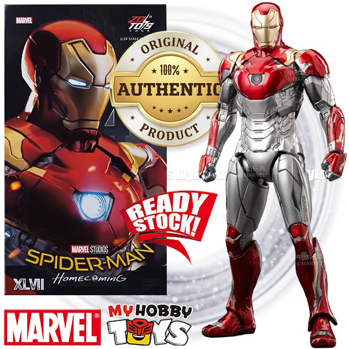 ZD Toys Marvel Avengers Superheroes Action Figures - Iron Man MK47 Mark ...