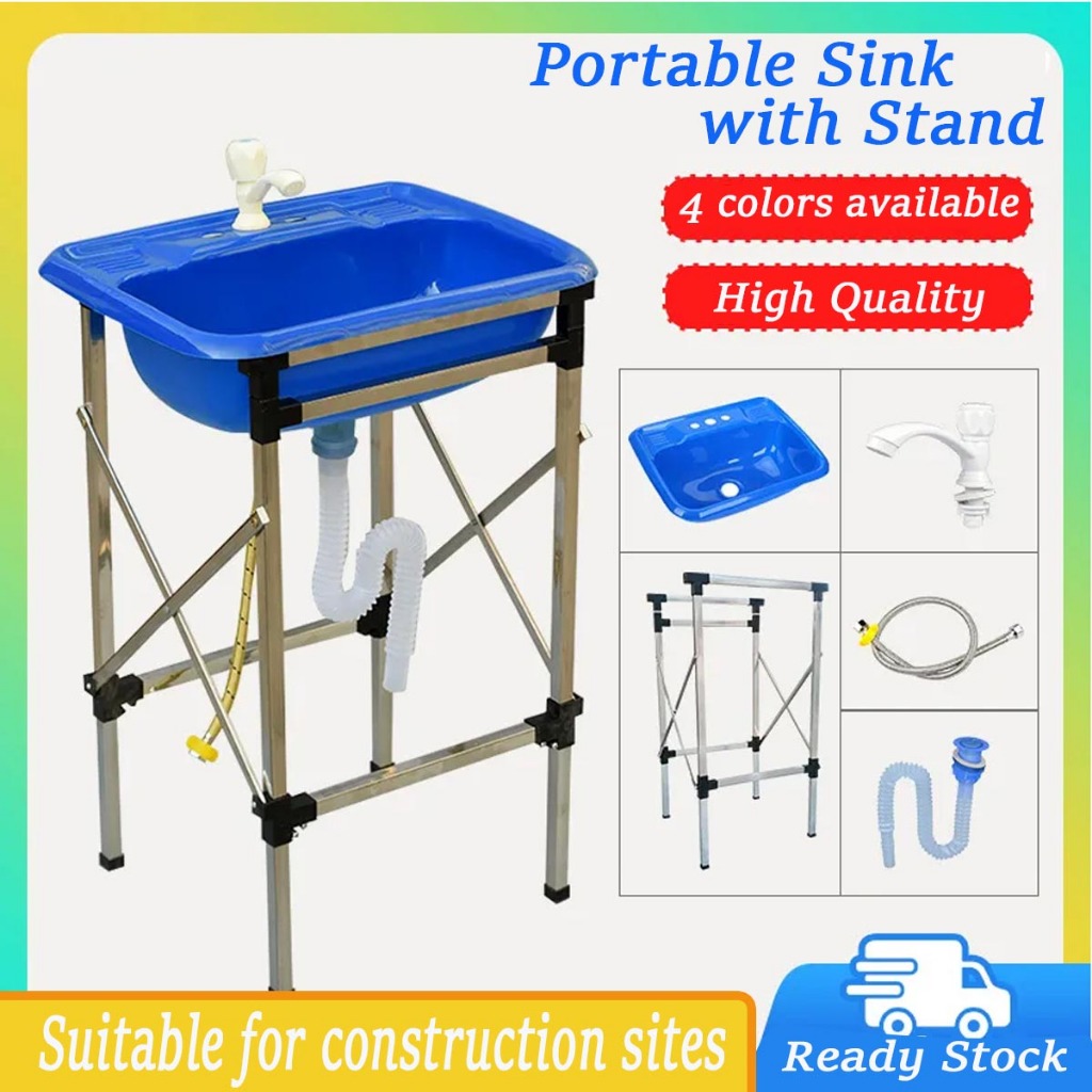 Plastic Basin with Foldable Stand / Sinki Plastik Rack Lipat Sink Rak ...
