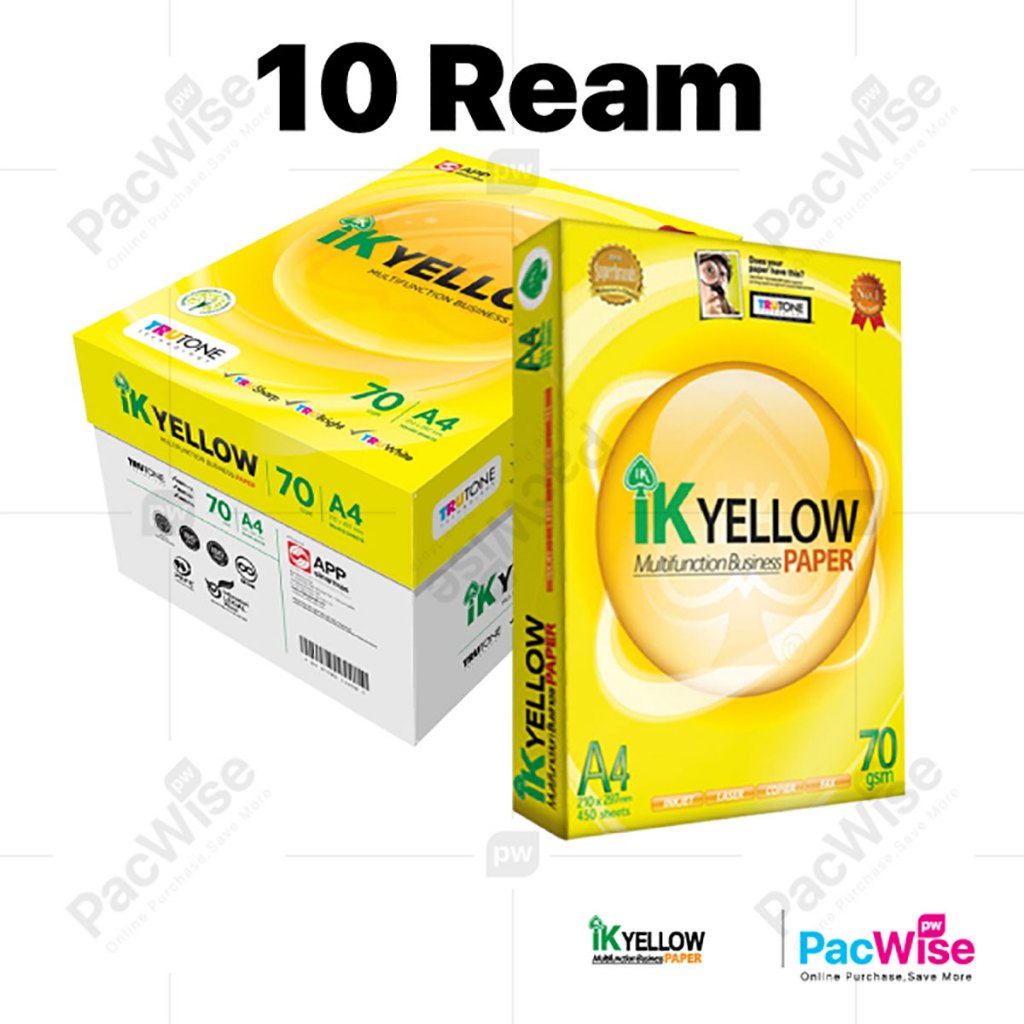 A4 Paper/Indah Kiat Paper/IK Yellow/A4 Kertas 70gsm/Copier Paper (450's ...
