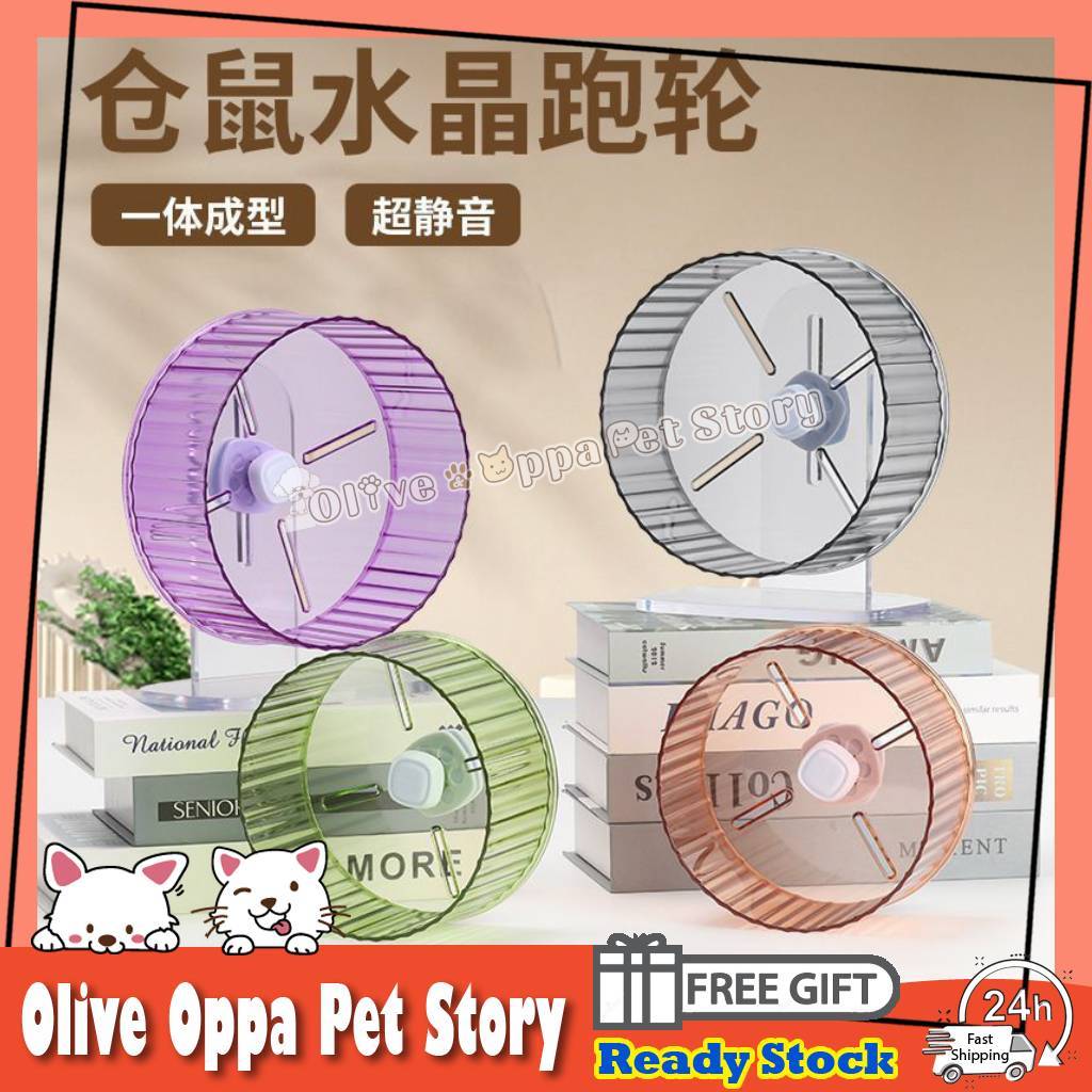 Colourful Crystal Wheel Silent Spinner for Hamster Roda Hamster Small ...