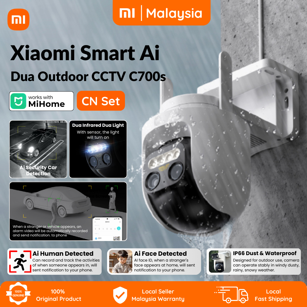 Xiaomi Mi Smart Outdoor Camera CW700s PTZ 9x Zoom 4MP 1440P Sound Light Warning IP66 Waterproof ...