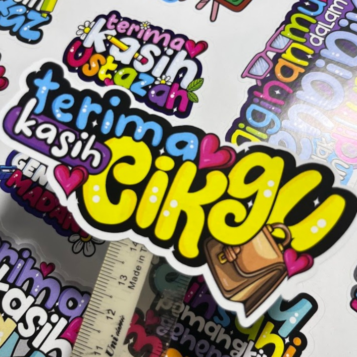 Thank You Cikgu Sticker – Various Sizes & Beautiful Designs to ...
