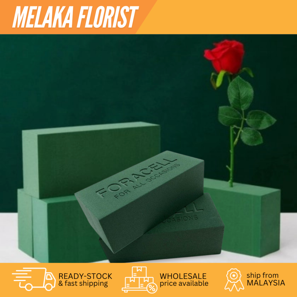1pcs Wet Floral Foam Wet Sponge Wet Flower Foam Wet Span Bunga Basah ...