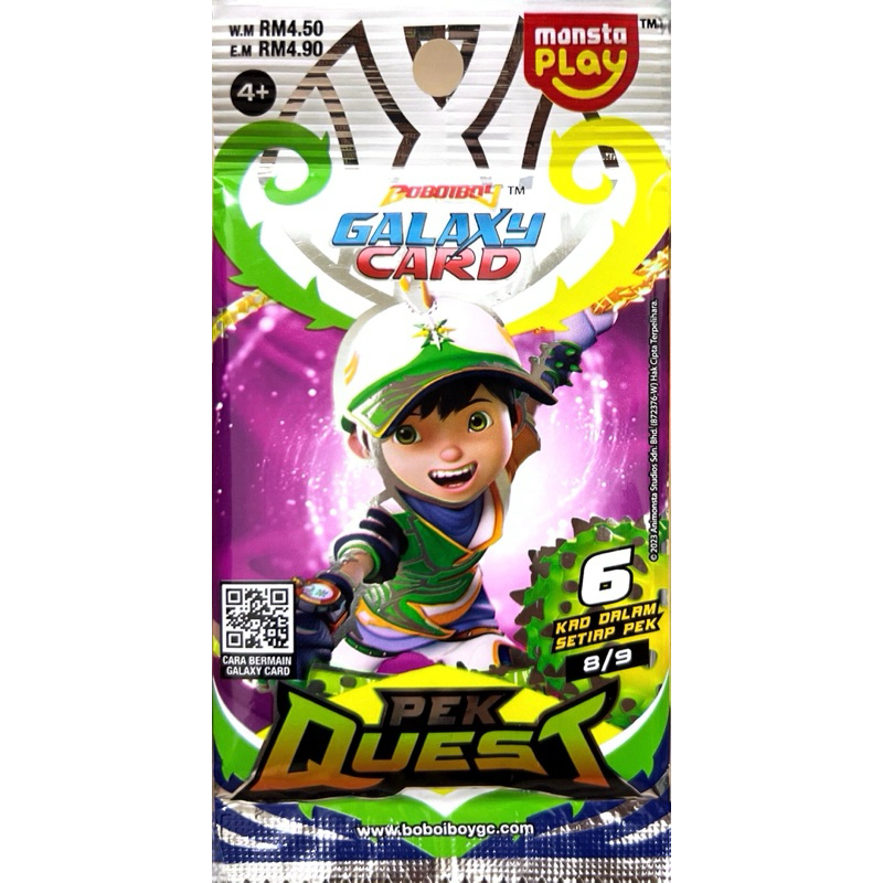 PEK QUEST BOBOIBOY GALAXY CARD MONSTA CARD | Shopee Singapore