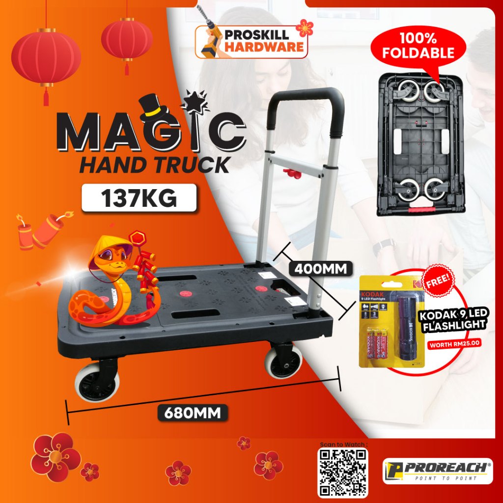 PROSKILL HARDWARE Magic Hand Truck Trolley Folding Hand Truck Mini Hand ...