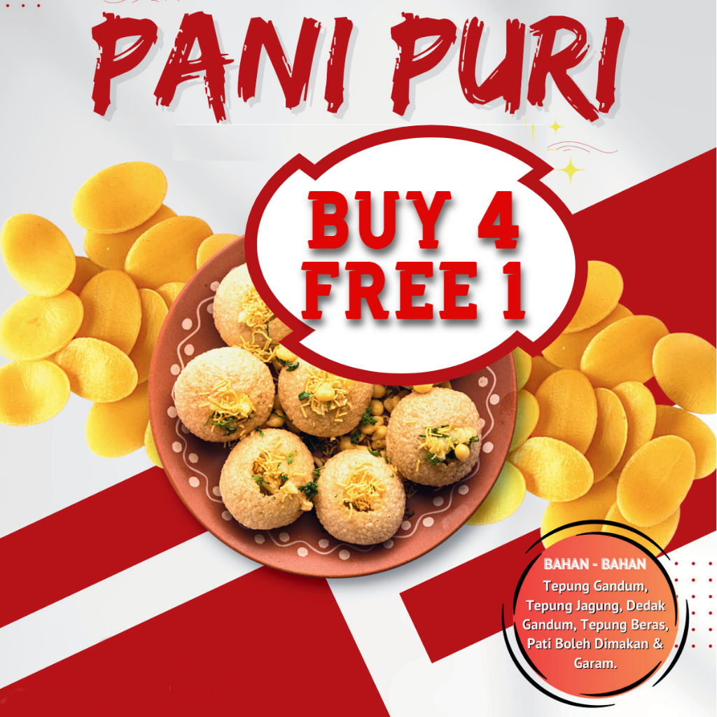 ARIS Pani Puri Halal Papad Keropok Pani Puri Halal 250g | Shopee Singapore