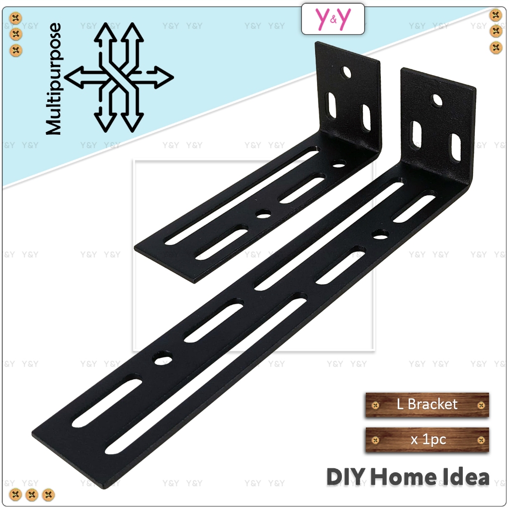 Y&Y Eco Multipurpose Multi Holes Metal L Shape Wall Mounted Shelve ...